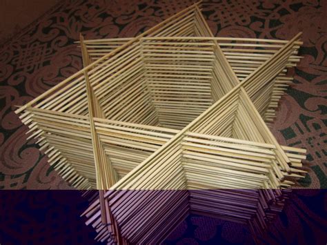 Красота Handmade Абажур своими руками из бамбуковых палочек