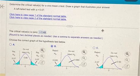 Solved Determine The Critical Value S For A One Mean