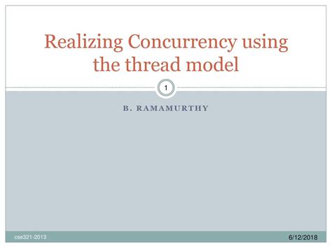 Realizing Concurrency Using The Thread Model Ppt Download