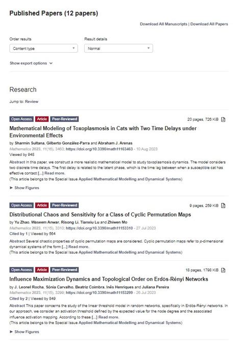 Mathematics Mdpi On Linkedin Mathematicalmodelling Dynamicalsystems