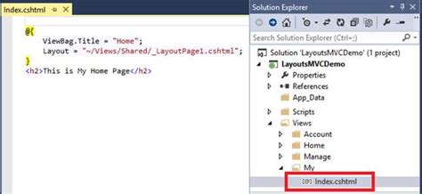 Layouts Master Pages In Aspnet Mvc 50 Part Fourteen