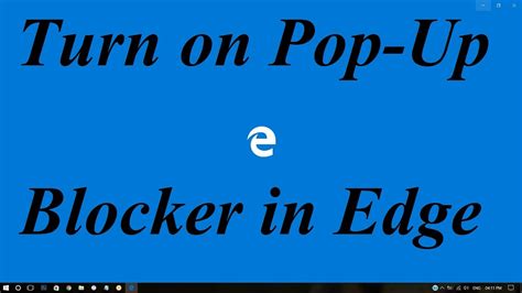 Turn On Pop Up Blocker In Edge Ads Block In Microsoft Edge YouTube