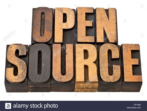 open source computer software concept isolated text in vintage
