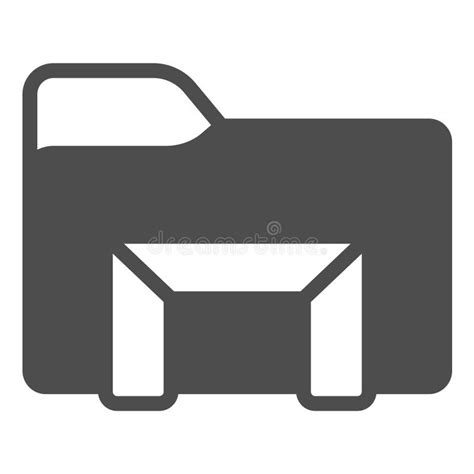 Explorer Folder Solid Icon Windows Pack Concept Vector Graphics Stock Vector Illustration Of