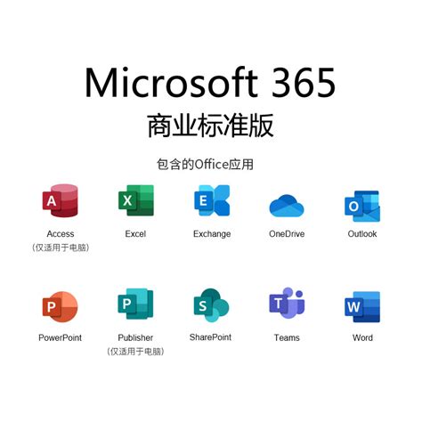 Microsoft 365 商业标准版 办公软件（中国版）【microsoft 365 商业标准版（1年租期）】 笔记本电脑租赁平台租赁办公