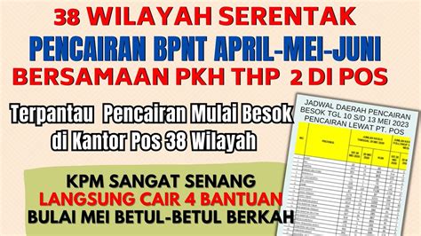 UPDATE PENCAIRAN BPNT APRIL MEI JUNI DAN PKH TAHAP 2 DI KANTOR POS 38
