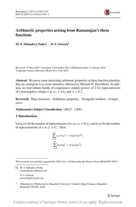Arithmetic Properties Arising From Ramanujans Theta Functions