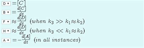 Solved Chemical Kinetics Steady State Approximation