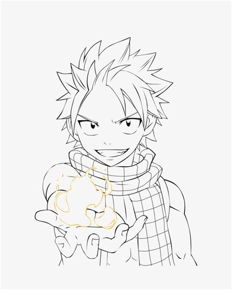Coloriage Natsu et Lucy de Fairy Tail télécharger et imprimer gratuit sur ColoriageEnfant