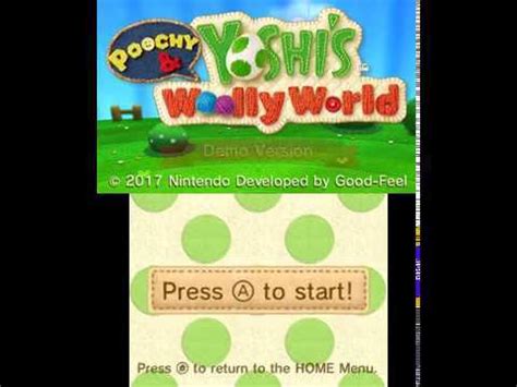 Poochy Yoshi S Woolly World Nintendo Ds Demo Gameplay Youtube