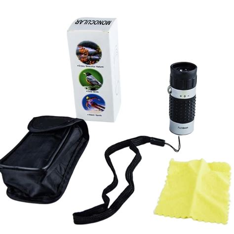 사냥 골프 하이킹 조류 관찰용 7 X 18 미니 단안 망원경 사양 십자선