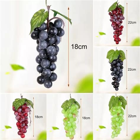 ARTIFICIEL FAUX RAISIN Fruit Fleur Feuilles Plante Réaliste Décor