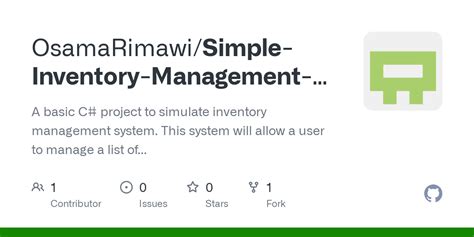 GitHub OsamaRimawi Simple Inventory Management System A Basic C Project To Simulate