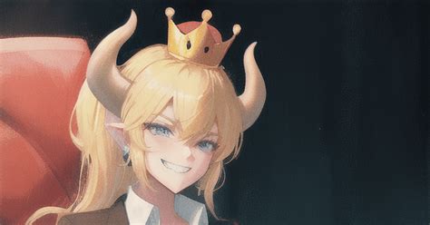 Aiイラスト マフィアの首領であるクッパ姫の肖像画 ｵﾕｦｷﾙｰのイラスト Pixiv