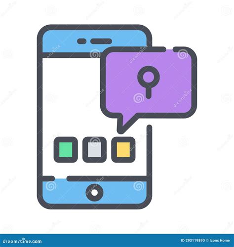 Unique Icon Of Mobile App Security Editable Vector Of Mobile App Protection App Security Stock