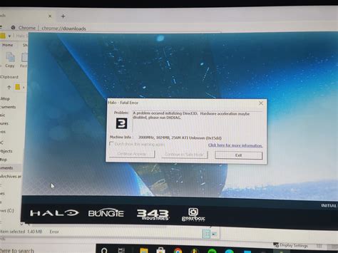 I Get This Error Message Trying To Run The Game With My Laptop Hooked