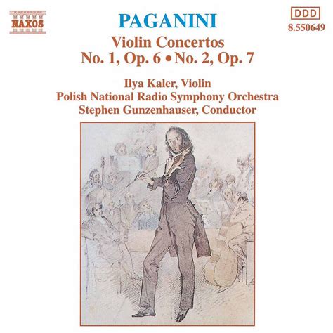 Ilya Kaler Paganini Violin Concertos Nos Cd Opus A