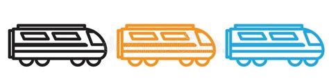 Subway High Speed Train Vector Logo Set Collection For Web App Ui Stock