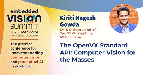 The Openvx Standard Api Computer Vision For The Masses A
