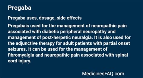 Pregaba Uses Dosage Side Effects Food Interaction And Faq