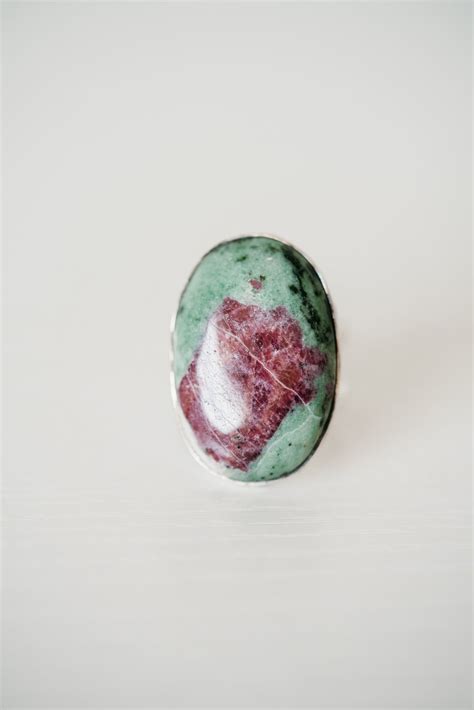 Patricia Ring Ruby Zosite Goldie Lew Jewelry
