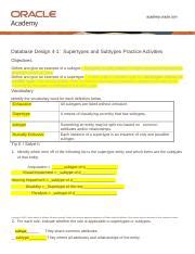 DD 4 1 Practice 1 Docx Database Design 4 1 Supertypes And Subtypes