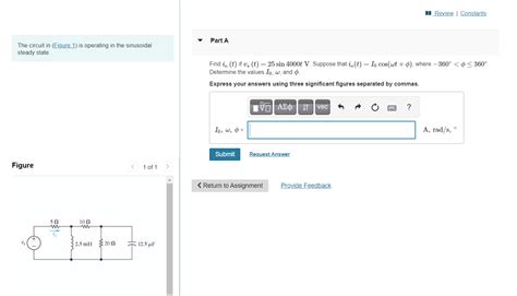 Solved A Review Constants Part A The Circuit In Figure Chegg