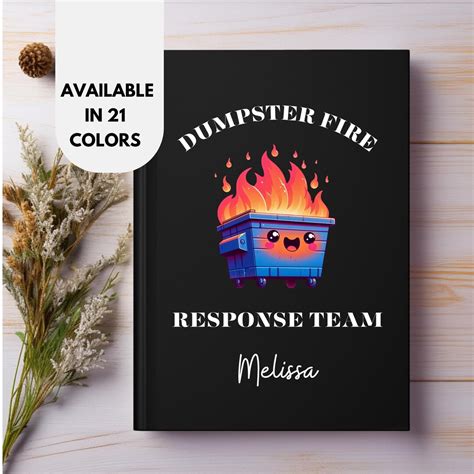 Funny Coworker Notebook Dumpster Fire Response Christmas T For Coworker Team Manager