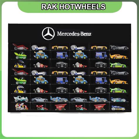 Hotwheels Slim Fit Header MERCEDES BENZ Rack 48 Contents Acrylic