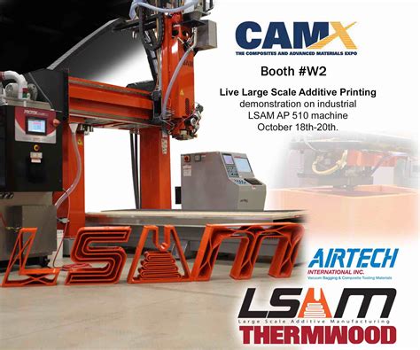 Thermwood Lsam Additive Printer 510 Printing Live At Camx 2022 Manufactur3d