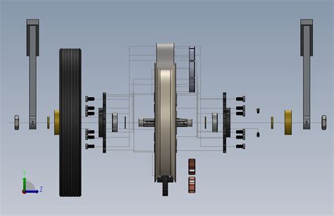轮毂电机solidworks 2014模型图纸下载 懒石网