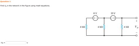 Solved Find V0 In The Network In The Figure Using Mesh