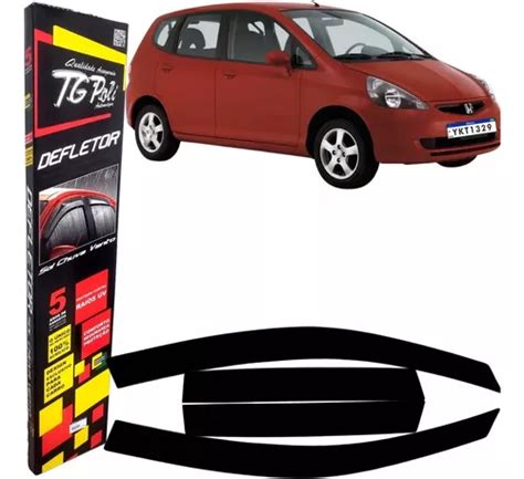 Calha De Chuva Defletor Tg Poli Honda Fit 4p 2003 2004 2005