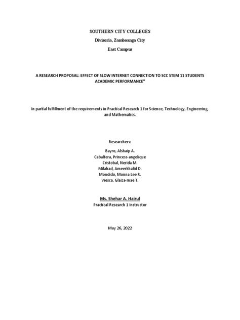 Pr Proposal Title Stem 11 Pdf Internet Science Technology