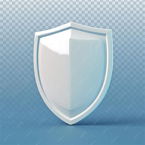 3d Rendered Rounded Shield Icon With Exaggerated Features Premium Ai