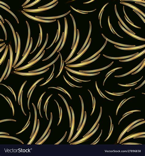 Luxury Gold Geometric Seamless Pattern On A Dark Vector Image