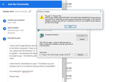Error Google Drive Community