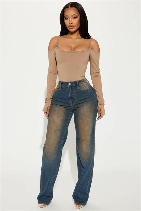 Dani Off Shoulder Bodysuit Taupe Fashion Nova Bodysuits Fashion Nova