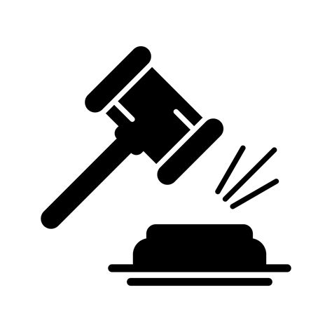 Gavel Vector Icon 14735079 Vector Art At Vecteezy