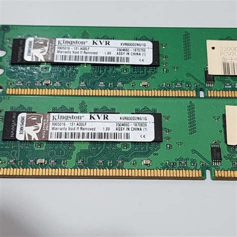 [kingston] 金士頓 Ddr2 800 1gb 桌上型 記憶體 終保 1g Kvr800d2n6 1g 蝦皮購物