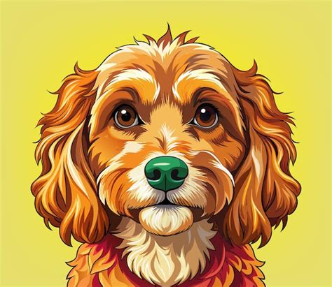 Cavapoo Dog Premium Ai Generated Vector
