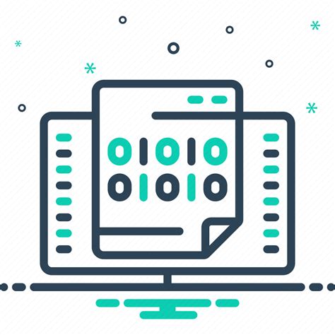 Binary Code Computer Number Programming Script Dataset Icon