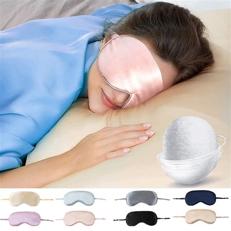 Dengjunhu 8pcs Silk Sleep Mask Super Smooth And Soft Eye Mask With