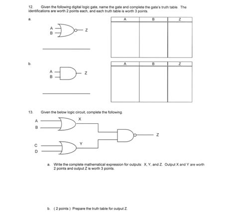 Solved 12 Given The Following Digital Logic Gate Name The Chegg Com