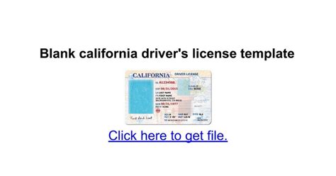 California Dl Template Best Templates Resources
