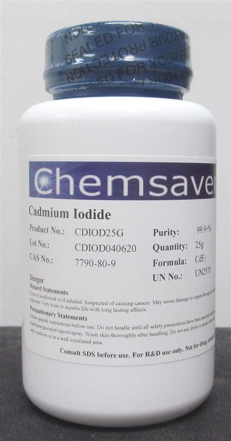 Cadmium Iodide 999 Certified 25g Industrial And Scientific