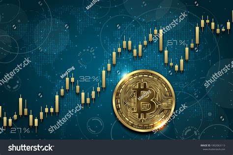 Bitcoin Crypto Currency Bitcoin Growth Chart Stock Vector Royalty Free Shutterstock