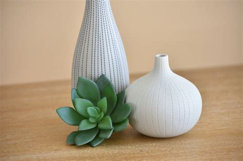 Tall Dash Modern Bud Vase White Blue Bronze Etsy