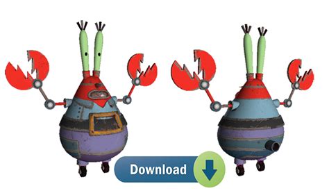 Robot Krabs 3d Model [dl] By Free Models On Deviantart