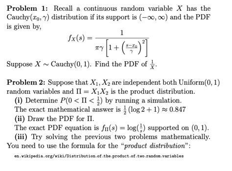 Solved Problem 1 Recall A Continuous Random Variable X Has